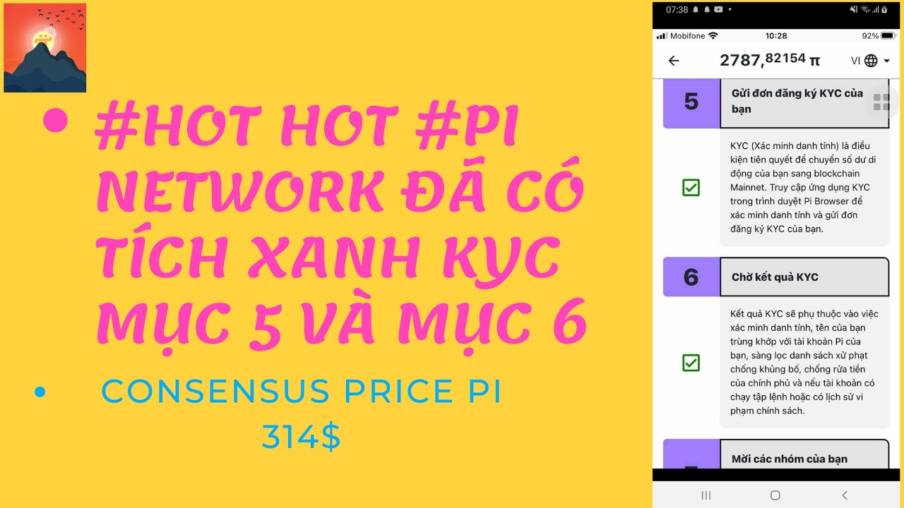 #Hot Hot #Pi network đã có tích xanh kyc - YouTube