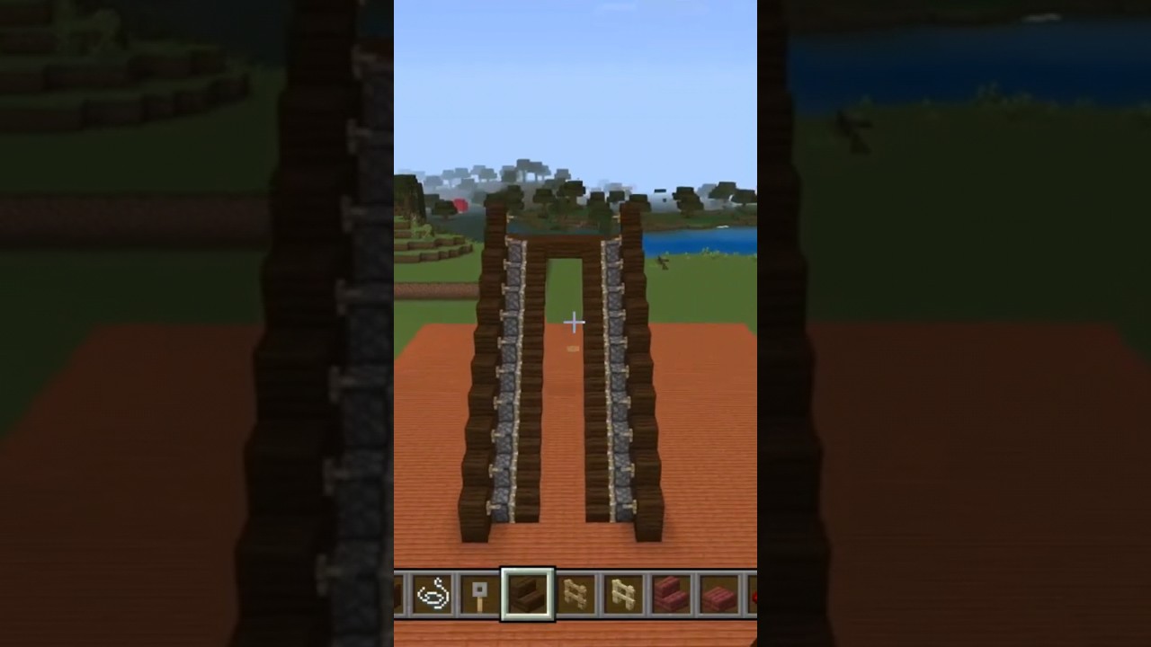 Minecraft Dark Oak Automatic Stairs 😱 #minecraftstairs # ...