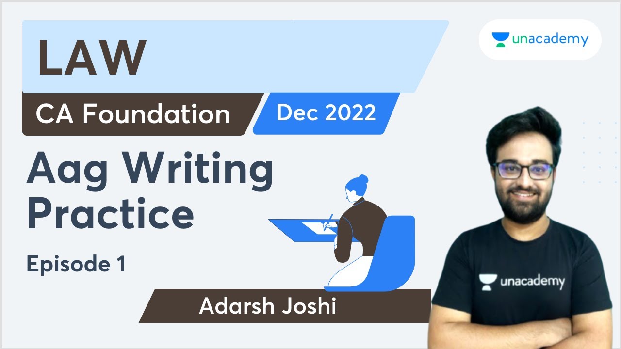 Aag Writing Practice | Episode 1 | Adarsh Joshi | CA Foundation Dec ...