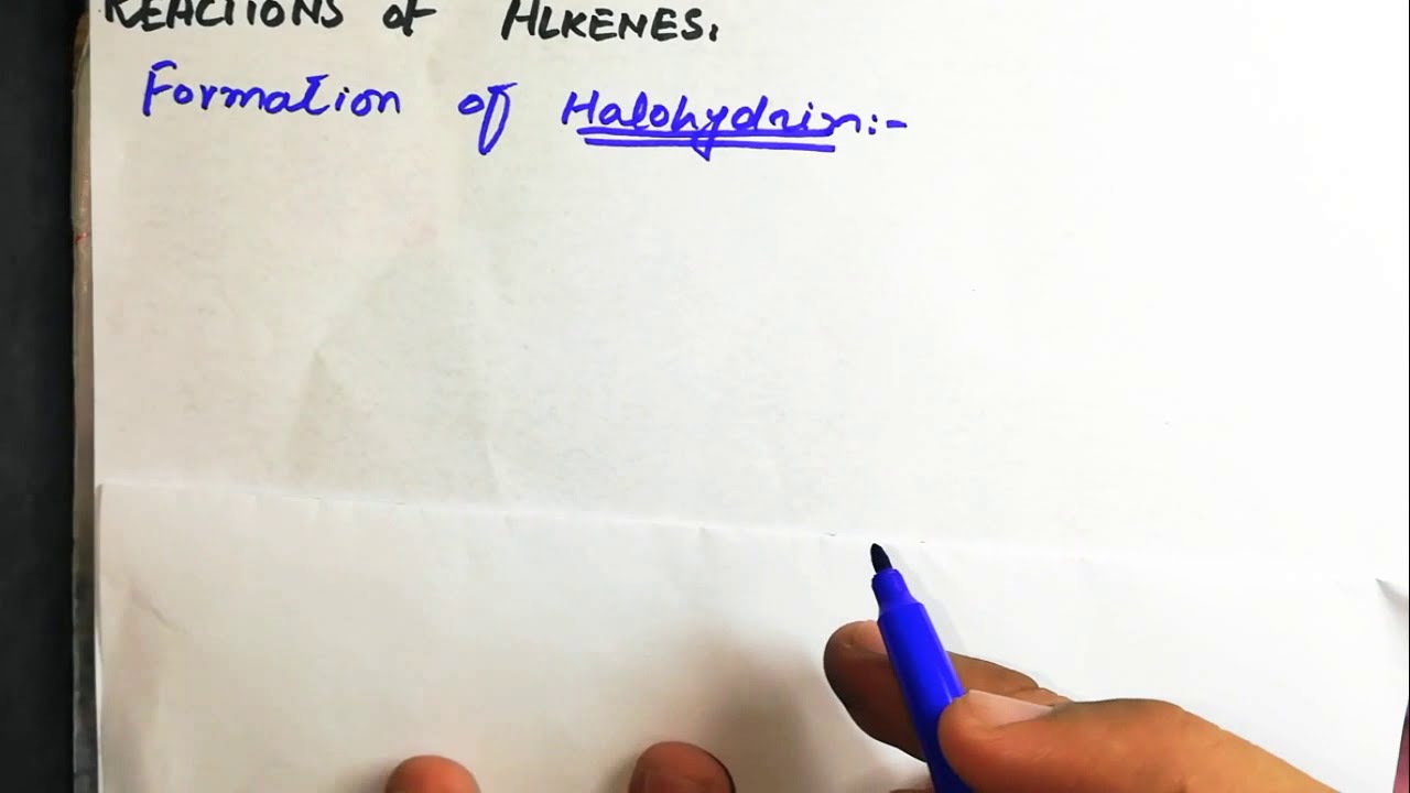 Formation of Halohydrin, Reactions of Alkenes (Organic chemistry) lec ...