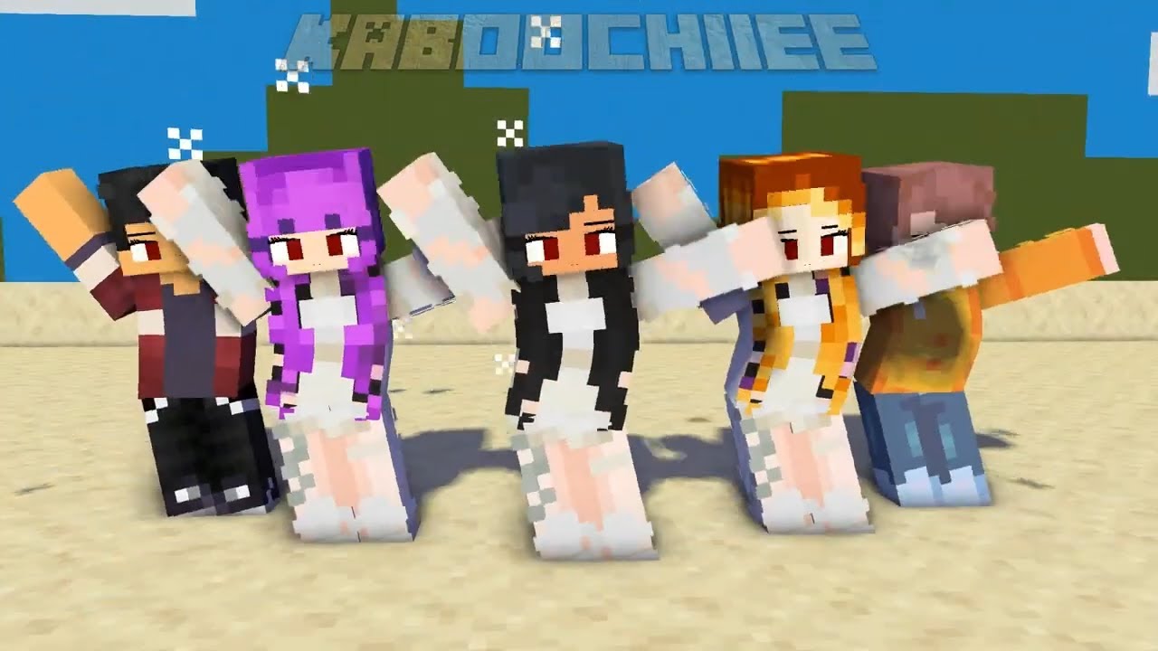 ANGEL APHMAU & FRIENDS | CHICKEN WINGS DANCE | Minecraft Animation ...