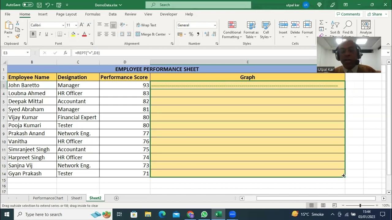 REPT Function in Excel. REPT is Text Function used to repeat some Characters for number of times ...