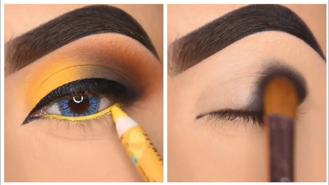 Mayo bridal soft eye makeup look||Yellow eye makeup tutorial||how to do ...