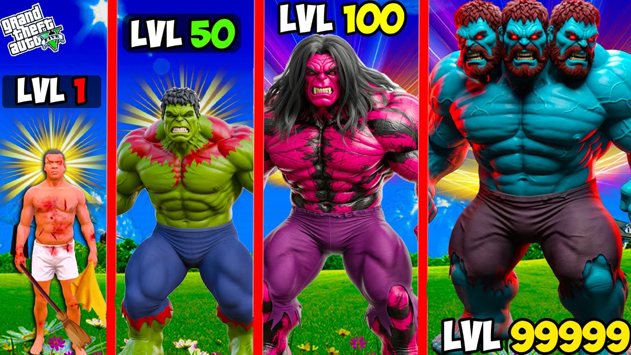 FRANKLIN Growing BIGGEST ALL FATHER RED HULK In GTA 5! - YouTube
