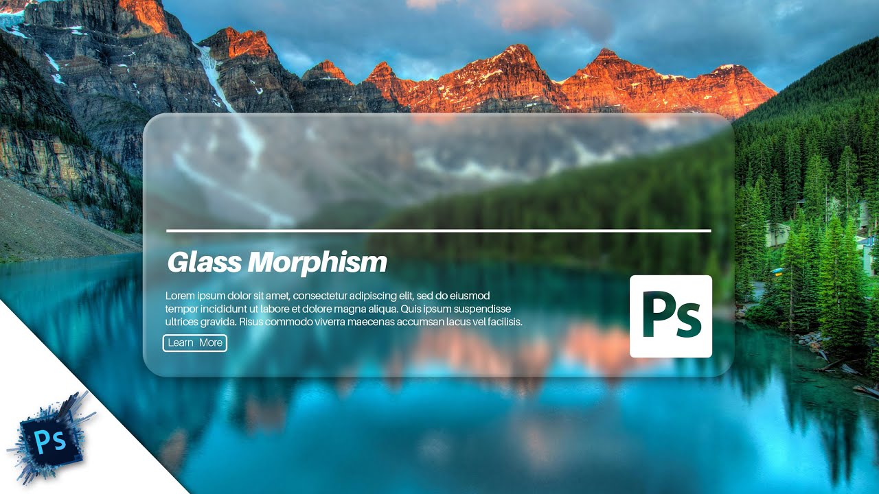 Create a Glass Morphism Effect in Adobe Photoshop - YouTube
