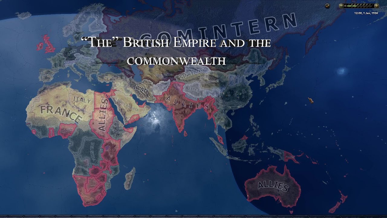 "The" British Empire and the Commonwealth- Hoi4 Timelpase - YouTube