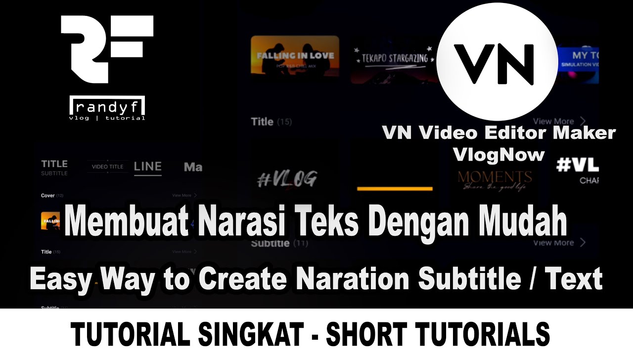 Membuat Narasi Teks dari Suara - Belajar VN video editor - Subtitle edit - vn tutorial singkat ...