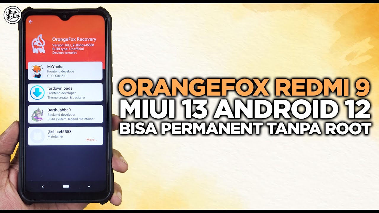 Cara Install OrangeFox Redmi 9 MIUI 13 Android 12 - Bisa Permanent ...