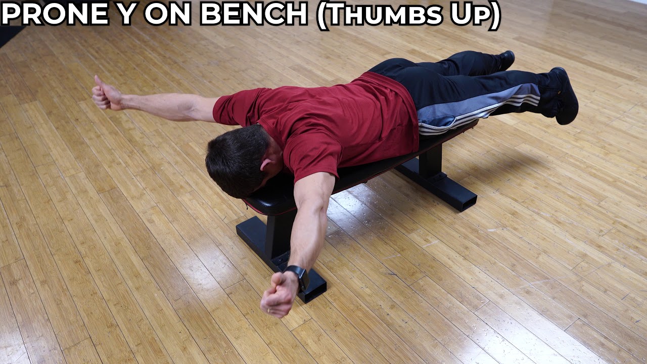 Prone Y on Bench (Thumbs Up) - YouTube