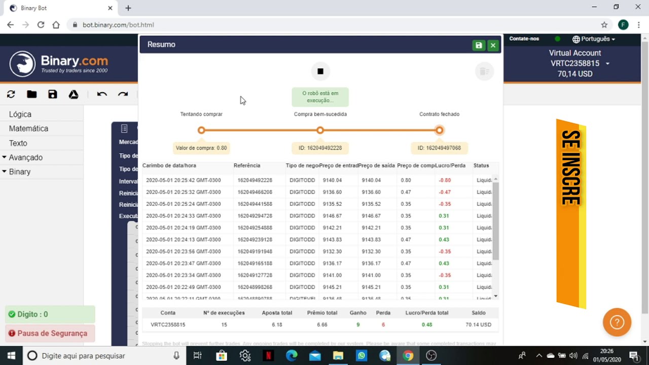 BOT META-PAR/ÍMPAR 2.1 MELHOR ROBÔ PARA GANHAR DINHEIRO NA BINARY,VEJA COMO É FÁCIL GANHAR ...
