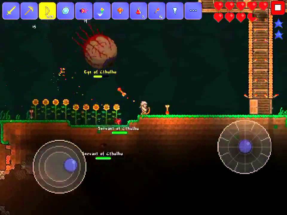 Terraria Noob diary: First battle - YouTube