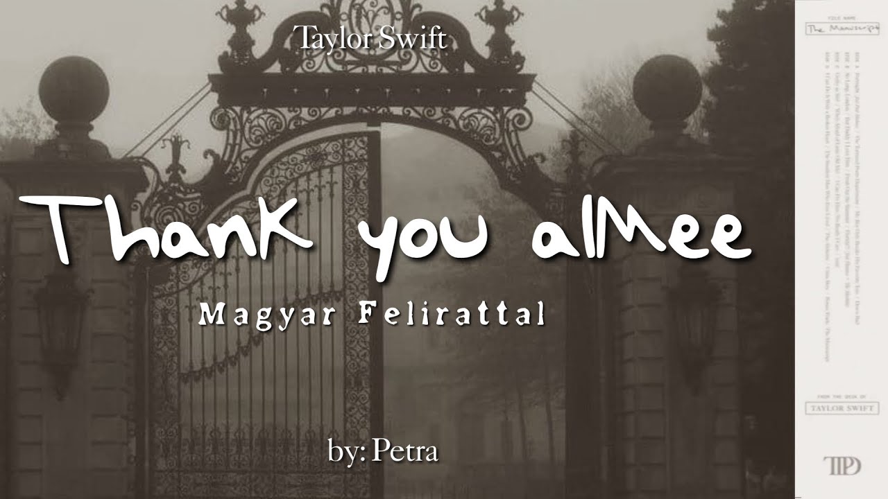Taylor Swift - ThanK you aIMee - YouTube
