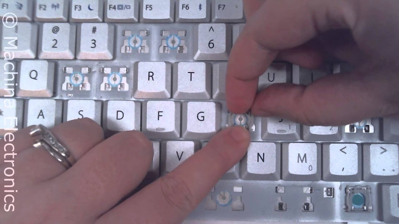 Replacing a Gateway M-1600, M-6000, MT3000, MT6000 Keyboard Key (Type ...