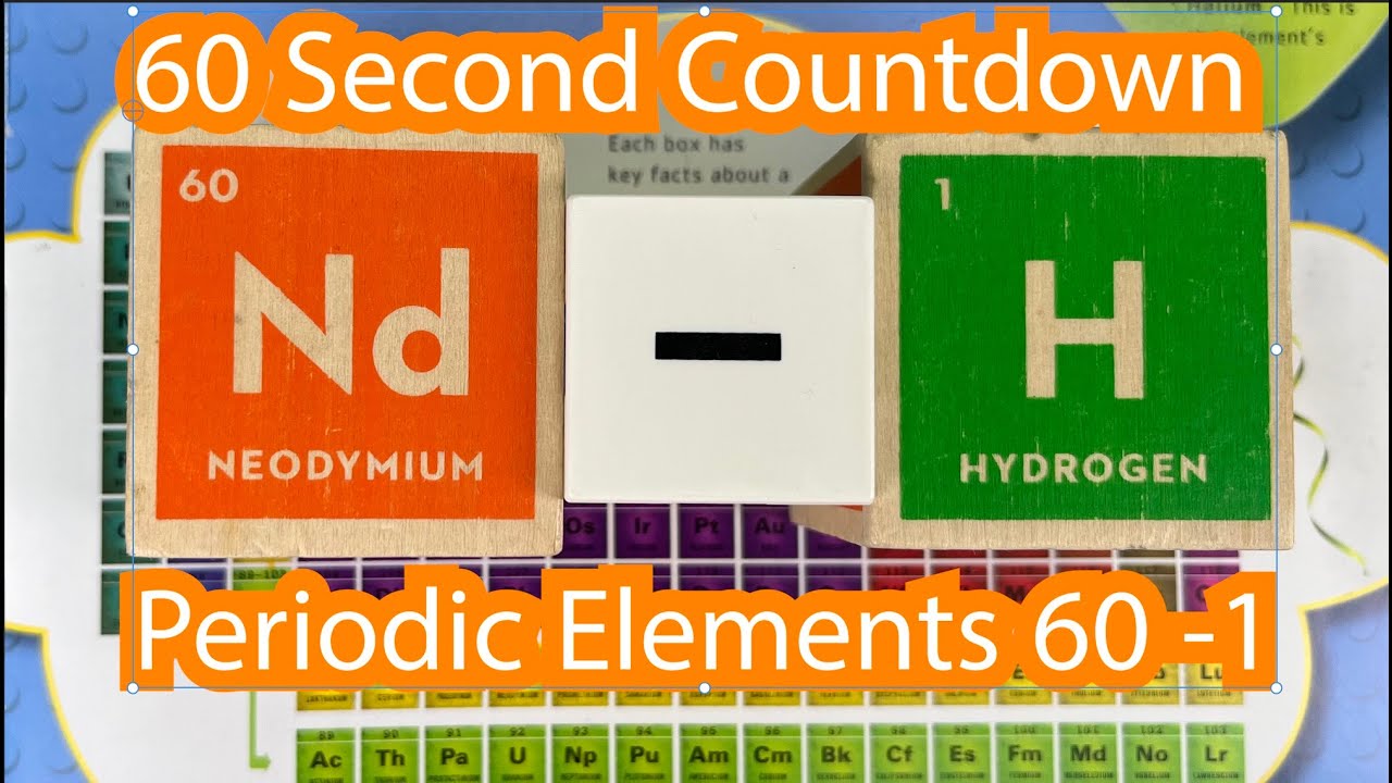 60 Second Periodic Table 1-60 elements in blocks Countdown Timer - 1 ...