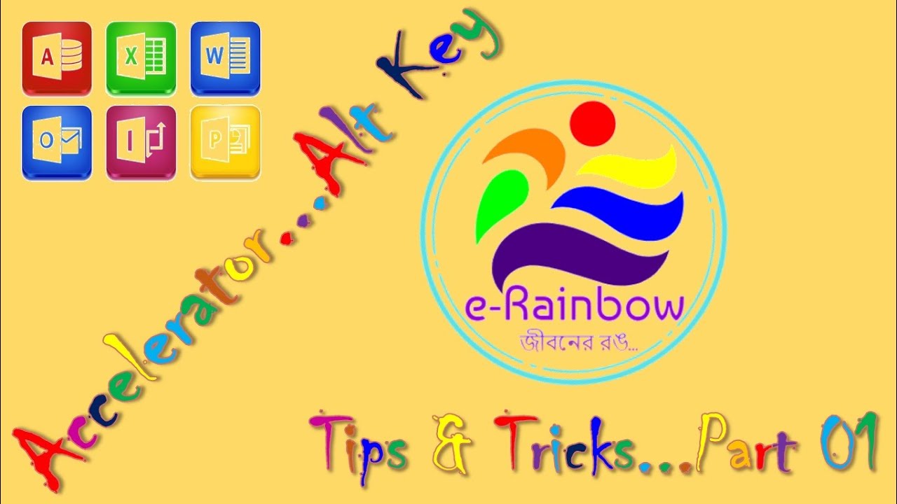 Accelerator of MS Office || ALT Key || Part 01 || Tips & Tricks | T&T ...