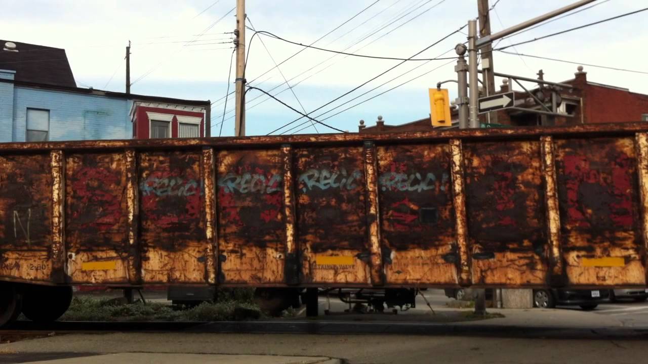CP 8234 heads down the Hamilton Belt Line, Gage Ave. - YouTube