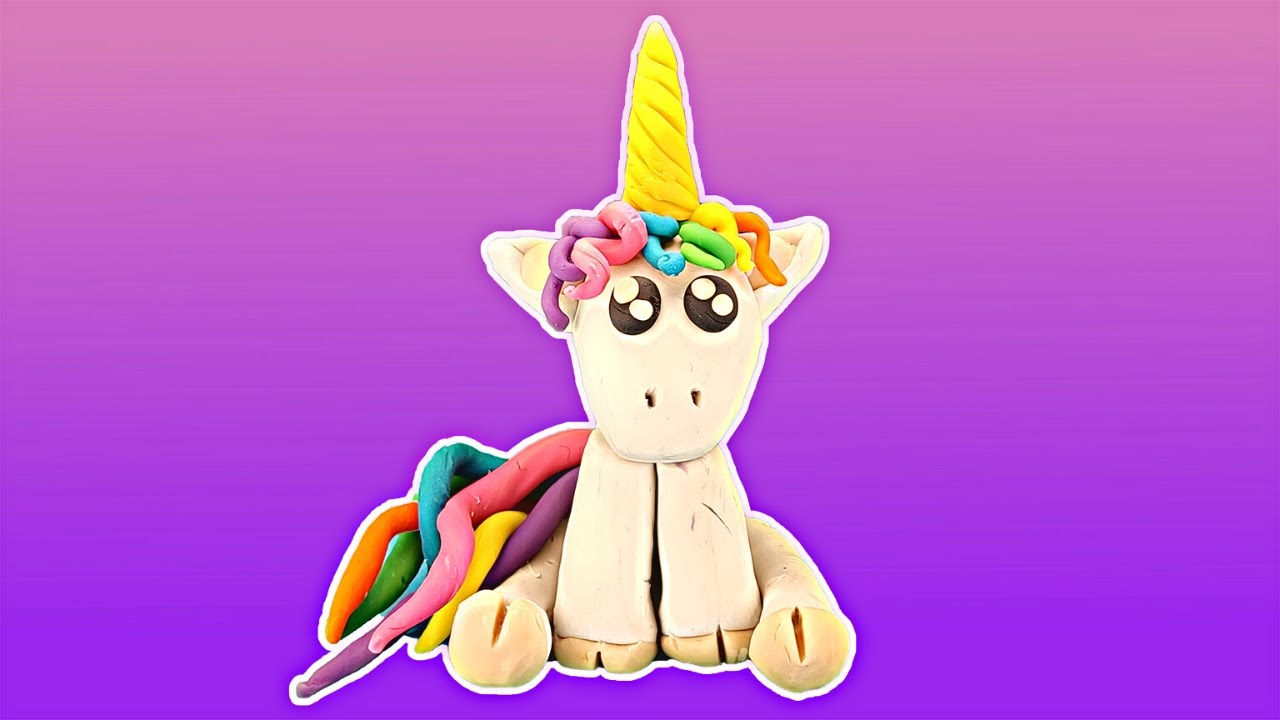 HOW TO MAKE A CUTE UNICORN🦄 PLAY DOH - EASY PLAYDOUGH IDEA - YouTube