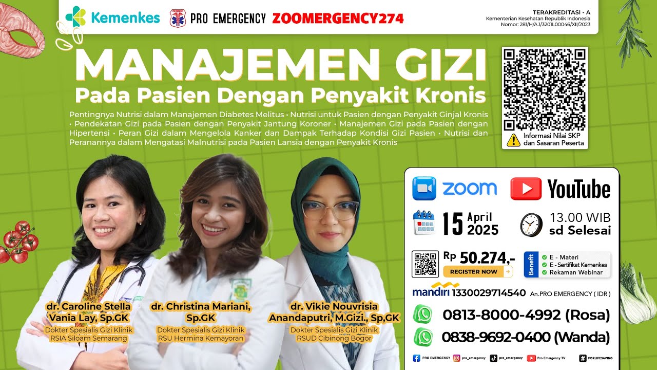 Manajemen Gizi Pada Pasien Dengan Penyakit Kronis #batch2 || ZOOMERGENCY274 - YouTube