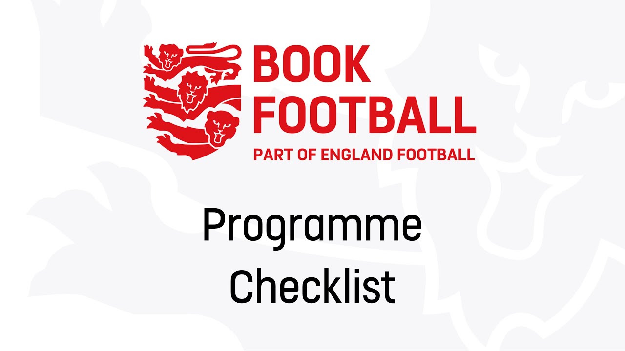 Book Football | Programme Checklist - YouTube
