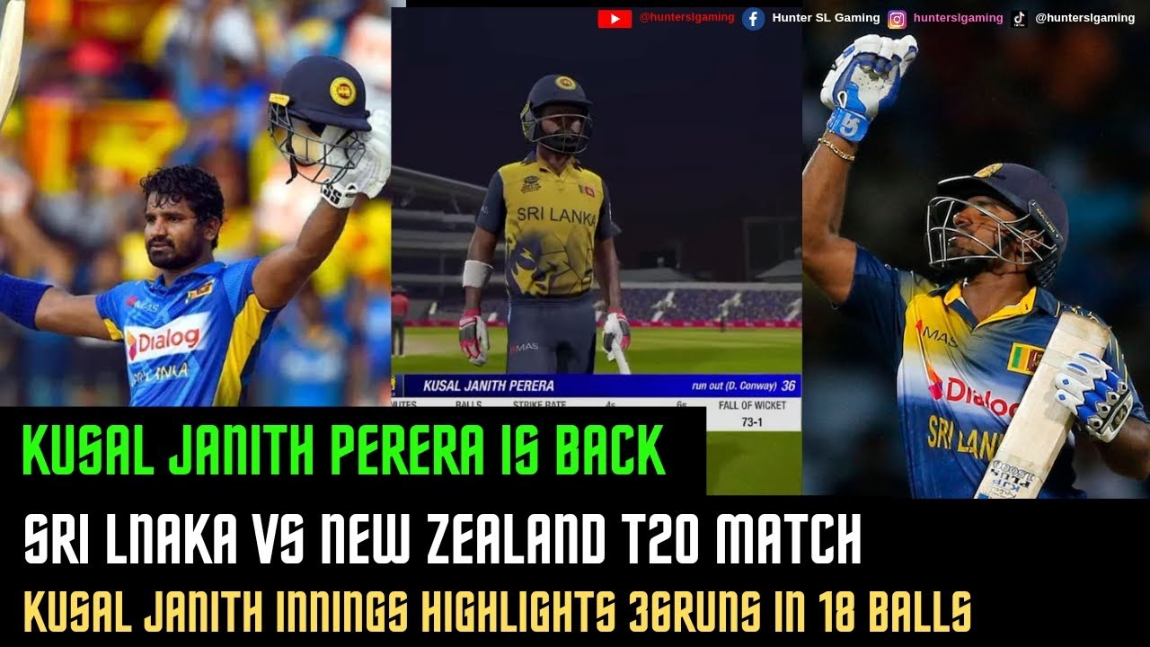 Kusal Janith Perera Is Back Sri Lanka Vs New Zealand T20 Match - YouTube