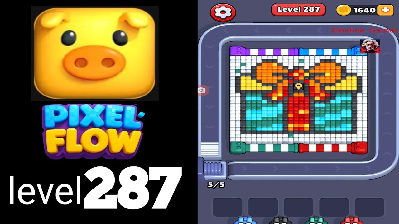 Pixelflow level 287 very hard Guide Walkthrough Solution - YouTube