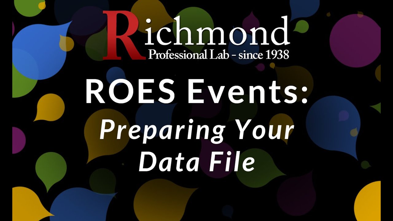 ROES Events: Preparing Your Data File - YouTube