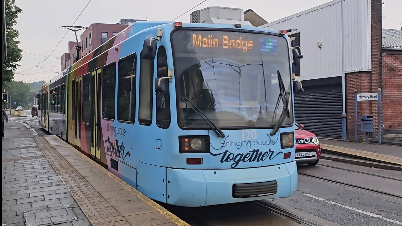 Sheffield SuperTram 120 From Halfway To Malin Bridge - YouTube
