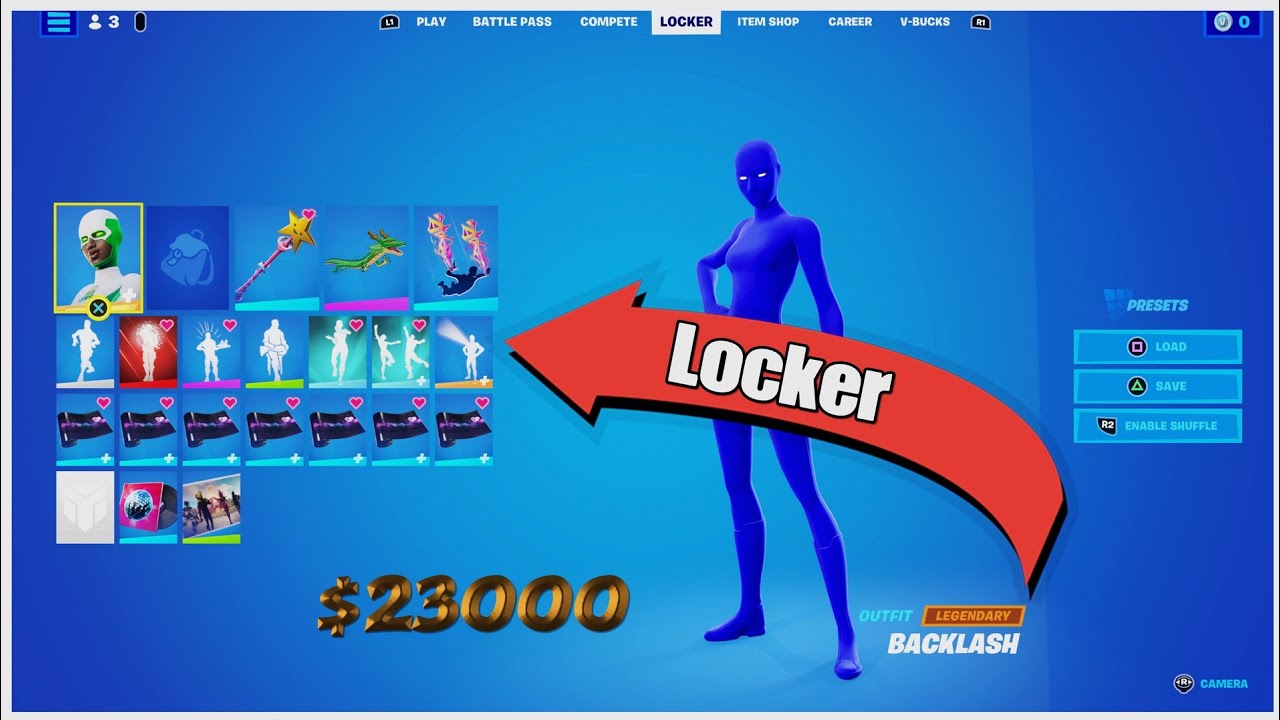 My fortnite Locker tour (chapter 3 season 3) - YouTube
