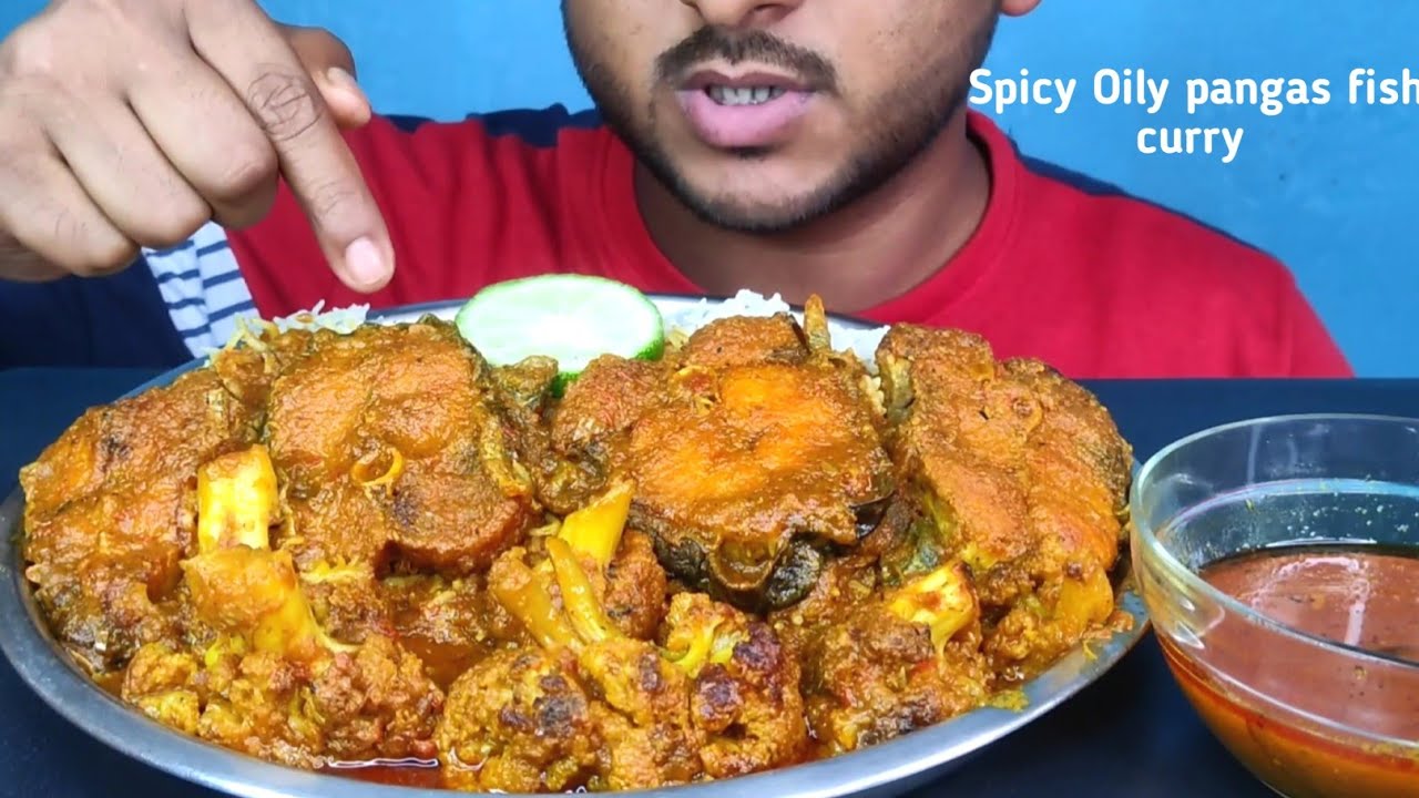 Spicy Oily Pangasius Fish / Pangash Fish Curry Eating With Rice | Spicy ...