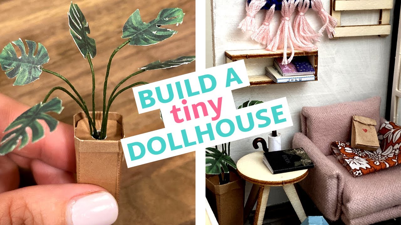 Mini Crafts Challenge Part 2: Building A Tiny Dollhouse - YouTube