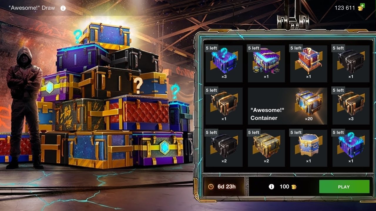 Opening 20+ Awesome Containers Awesome Draw WoT Blitz - YouTube