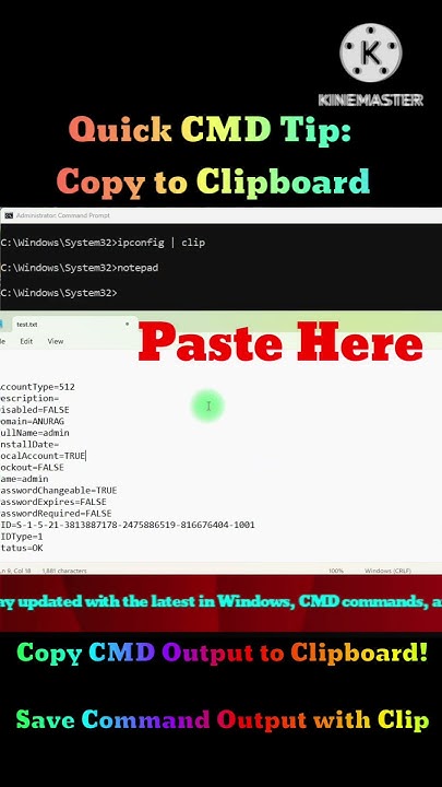Clip Command: Copy Command Output Directly to Clipboard #shorts #tech - YouTube