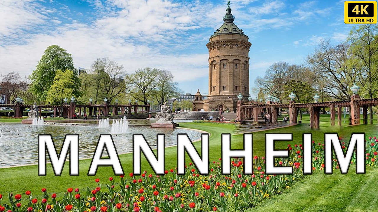 THE MOST UNUSUAL GERMAN CITY - MANNHEIM - Scenic Summer City Walk in 4K ...