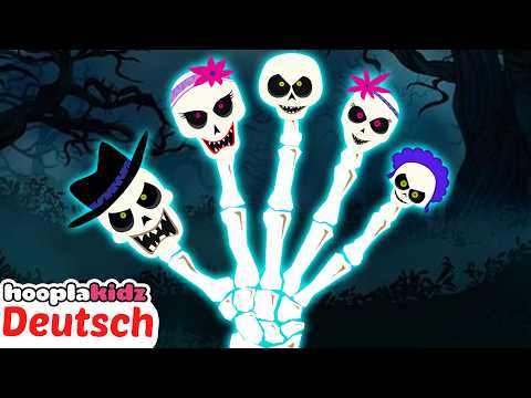 💀Die Skelett-Fingerfamilie | Gruselige Kinderlieder zu Halloween | HooplaKidz Deutsch
