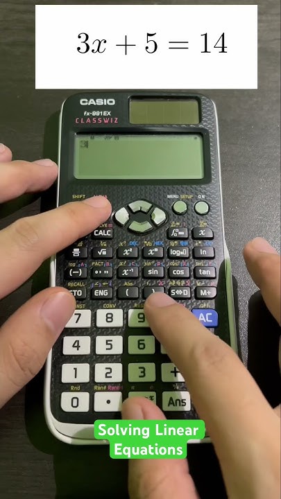 Solving Linear Equations Using Casio fx-991EX Classwiz #enginerdmath #math #maths #casio - YouTube