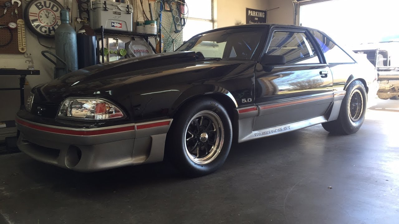 Twin Turbo Fox Body Mustang Testing 10/25/18 - YouTube