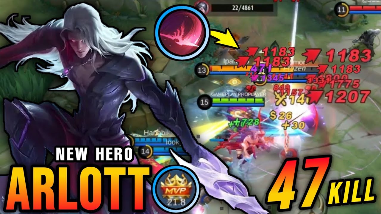 47 Kills + 5x MANIAC!! Arlott New Hero 100% OVERPOWERED!! - New Hero ...