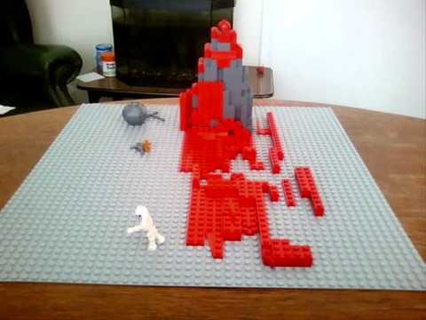 lego volcano with music - YouTube