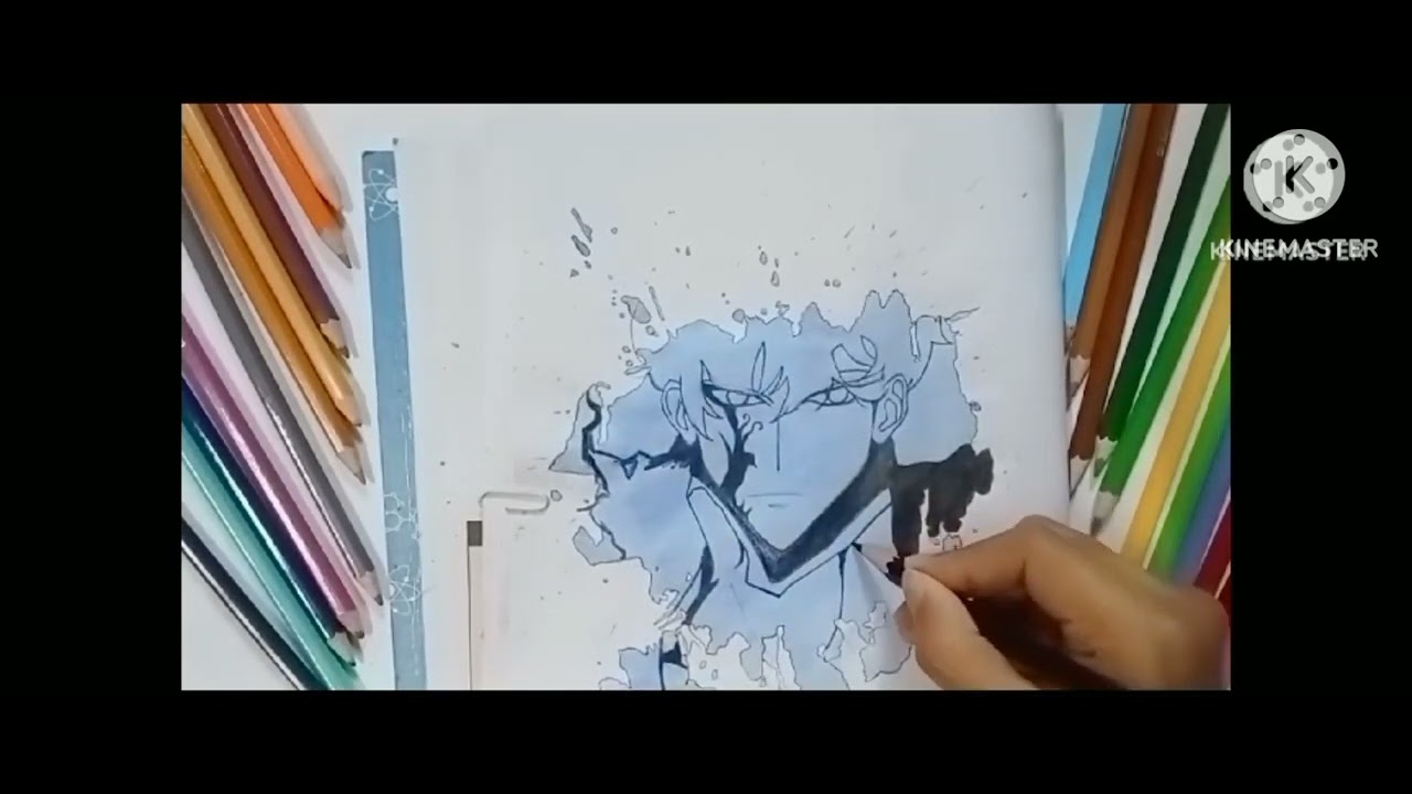 How to Draw Sung Jin woo-Solo Leveling | Easy Anime Drawing 💙 - YouTube