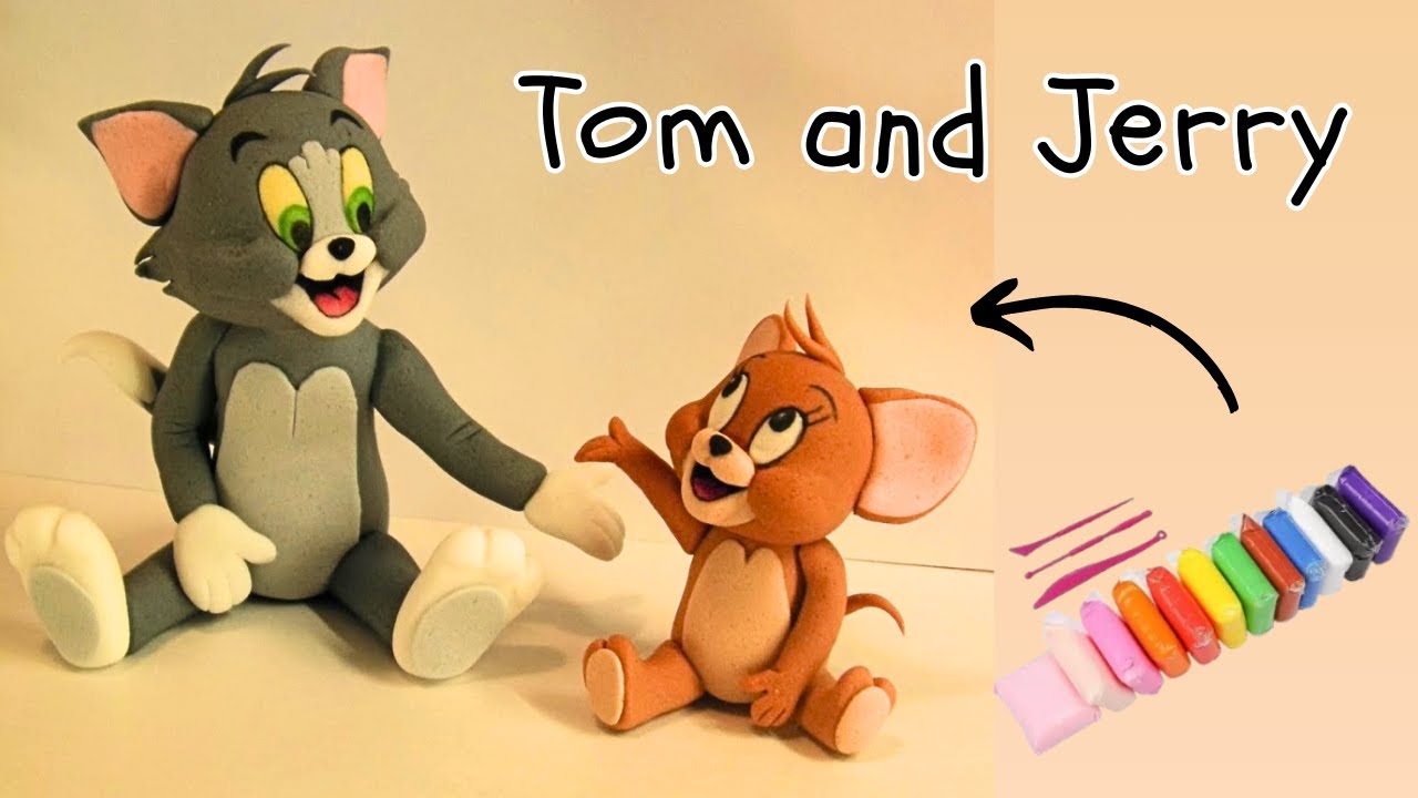DIY Tom and Jerry with Clay |No Bake| How to make Tom and Jerry with Air Dry Clay Part 1 - YouTube