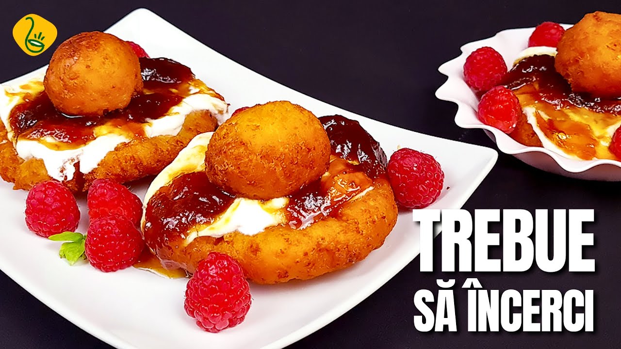 Papanasi traditionali cu smantana si dulceata – reteta clasica, pas cu ...