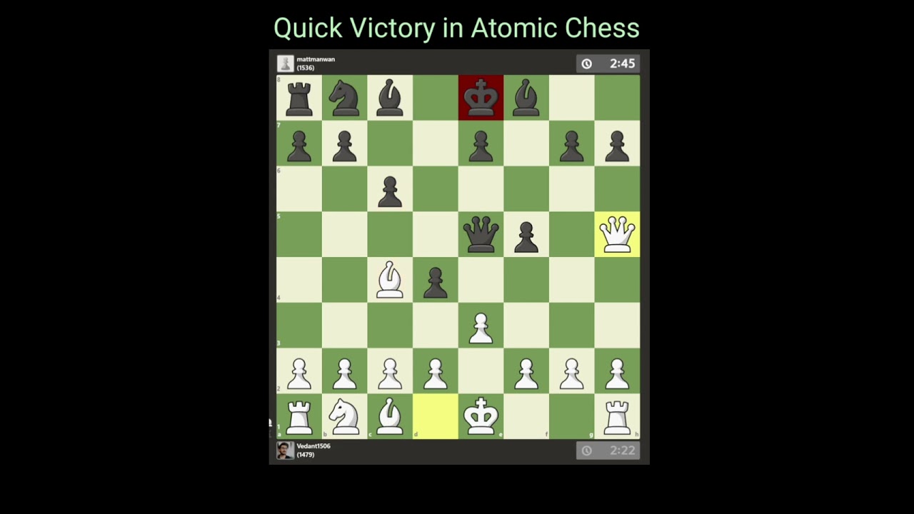GREAT Winning Technique in Atomic Chess Variant #shorts #chess # ...