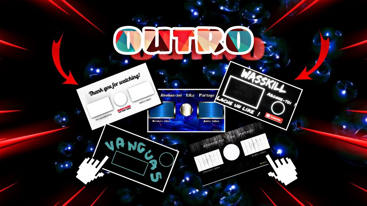 Voici des exemples d'écran de fin (OUTRO) - YouTube