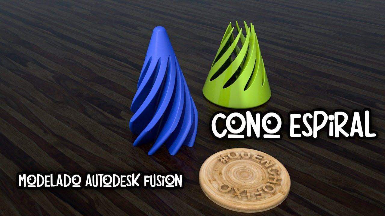 Modelado del cono imposible o cono espiral (Spiral cone fidget toy) - YouTube