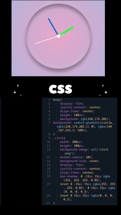 Create a Analog Clock Animation | HTML, CSS & JavaScript Tutorial| #html #css #javascript - YouTube