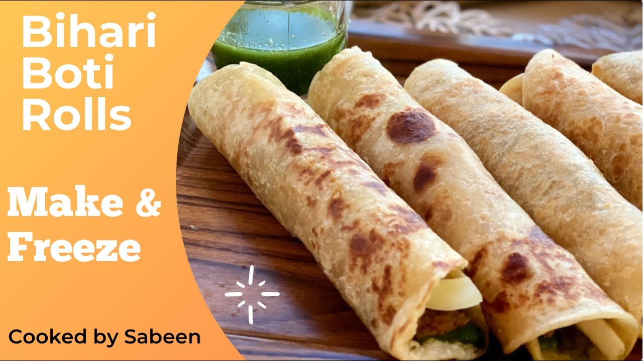 Bihari Boti Paratha Roll || Cooked by Sabeen - YouTube