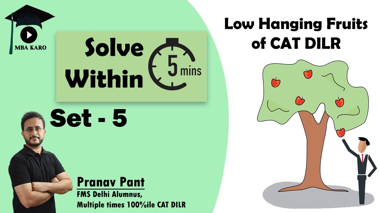 Low Hanging fruits of CAT DILR - Set 5 | Easy DILR Sets of CAT | MBA ...