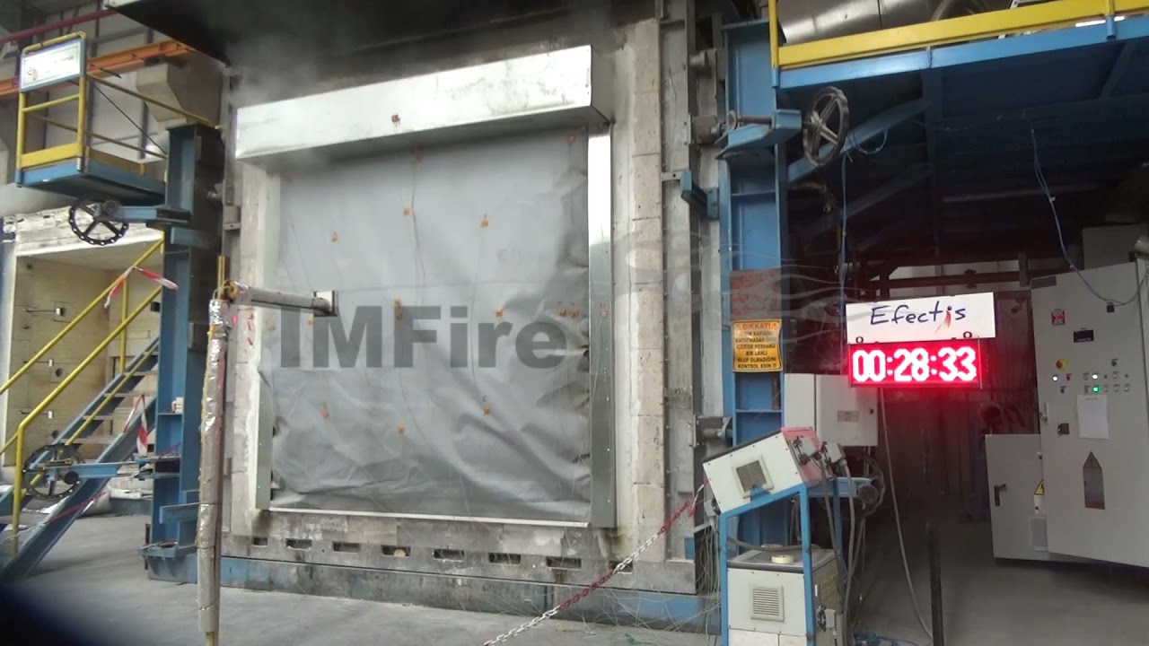 Fire Curtain Test - EI60 1200 Degrees - YouTube