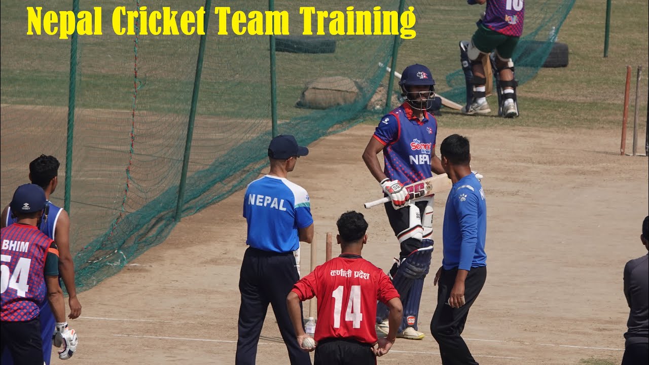 Nepal Cricket Team Training for T20 World Cup | Asif Sheikh and Sompal ...