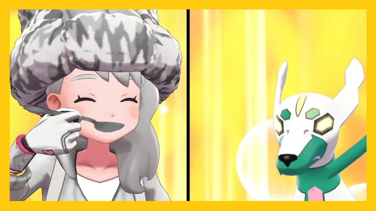 Shiny encounter by curry cooking in pokemon SwSh 26 + React - YouTube